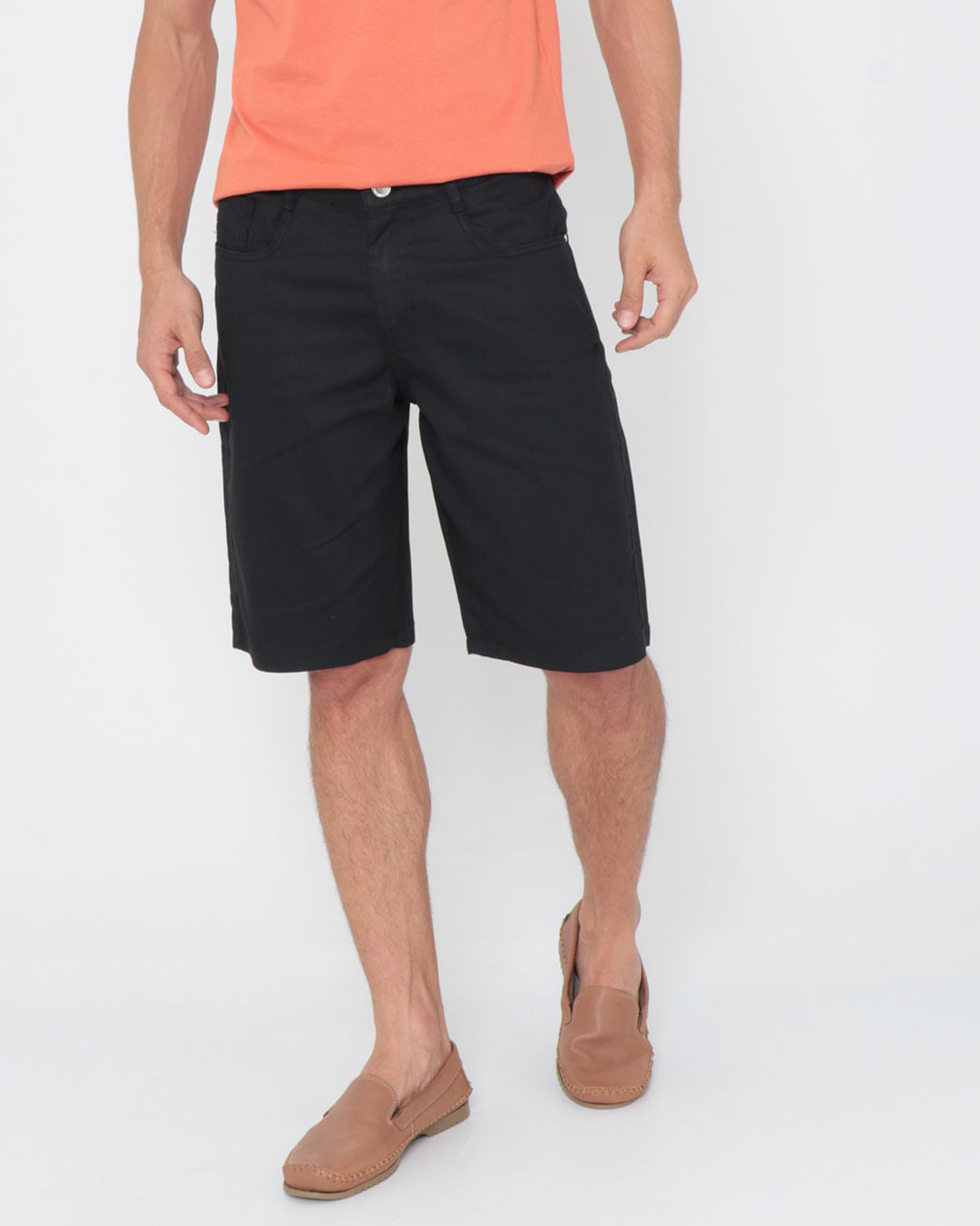 Bermuda sarja masculina básica preta | Lojas Torra - Lojas Torra
