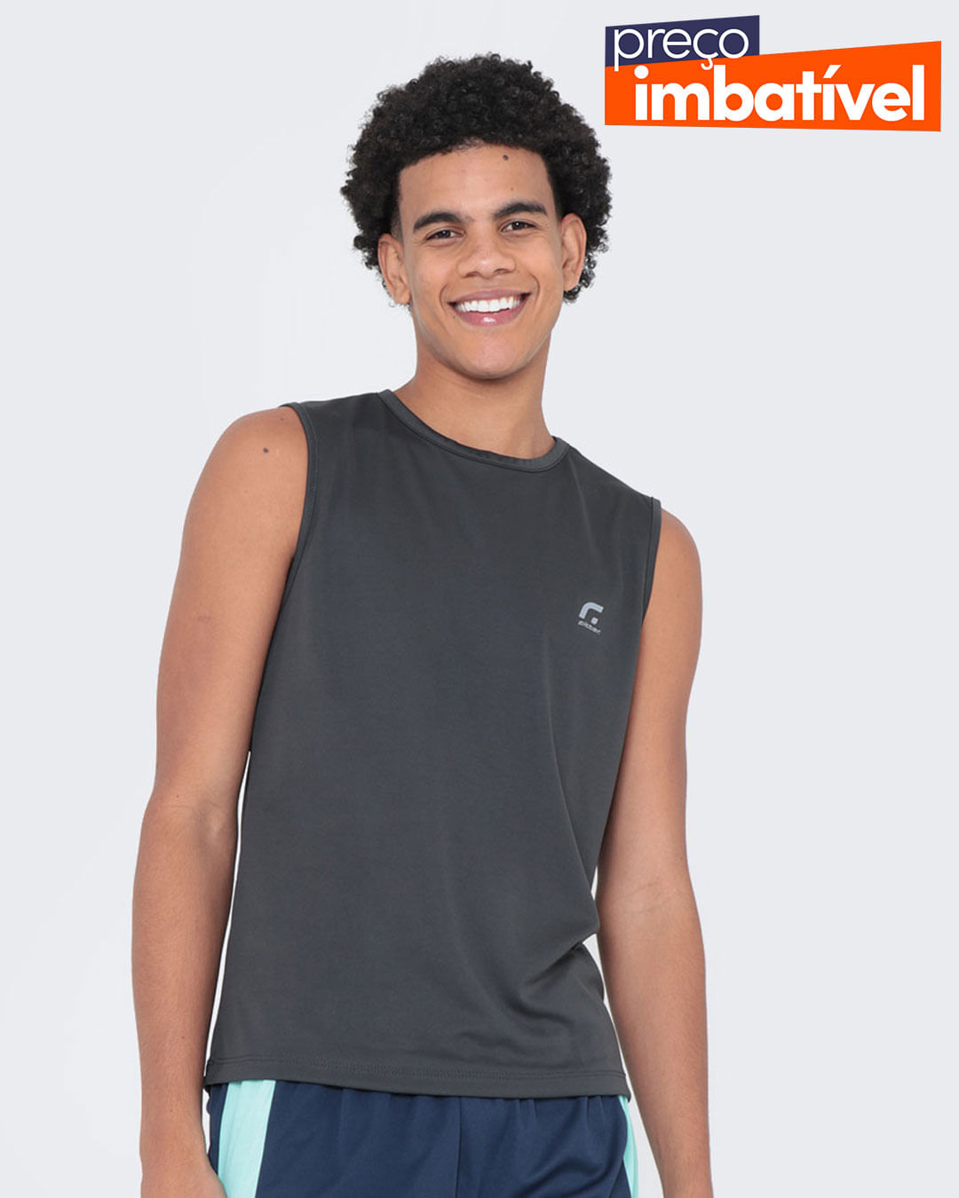 Regata Esportiva básica cinza chumbo | Lojas Torra - Lojas Torra