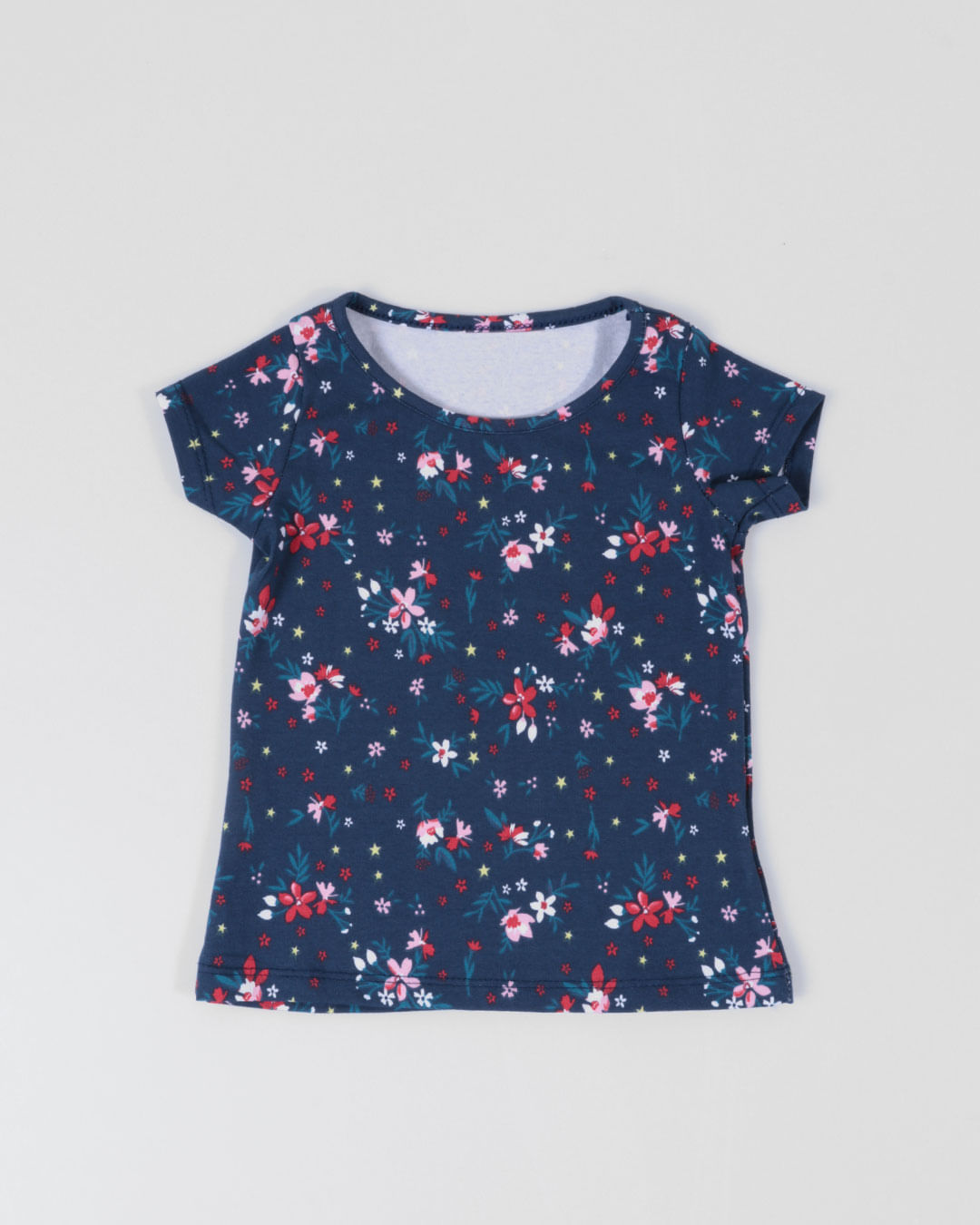 Blusa bebê floral azul marinho | Lojas Torra
