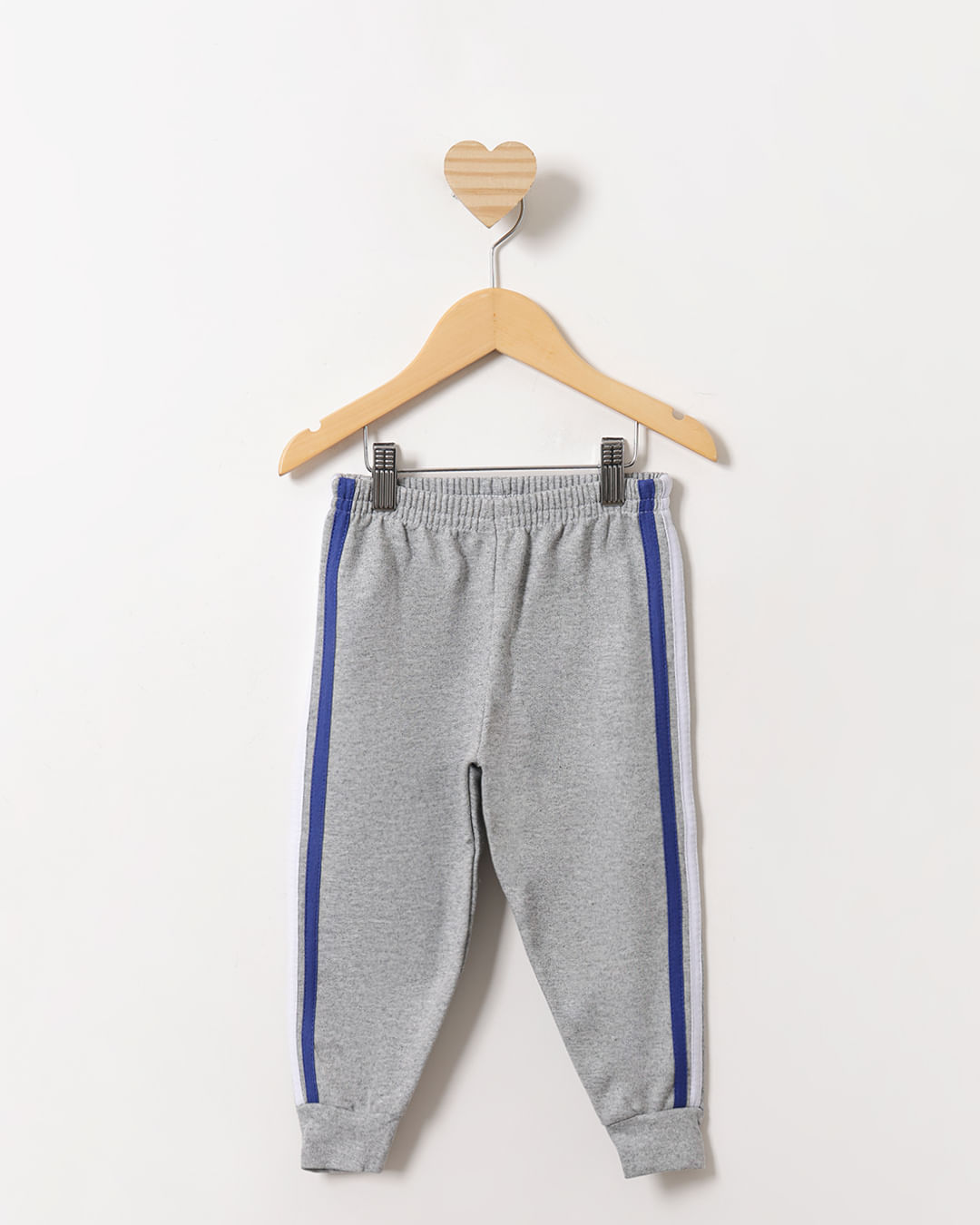 Calça Moletom Bebê Jogger Peluciada Estampa Sortida Cinza