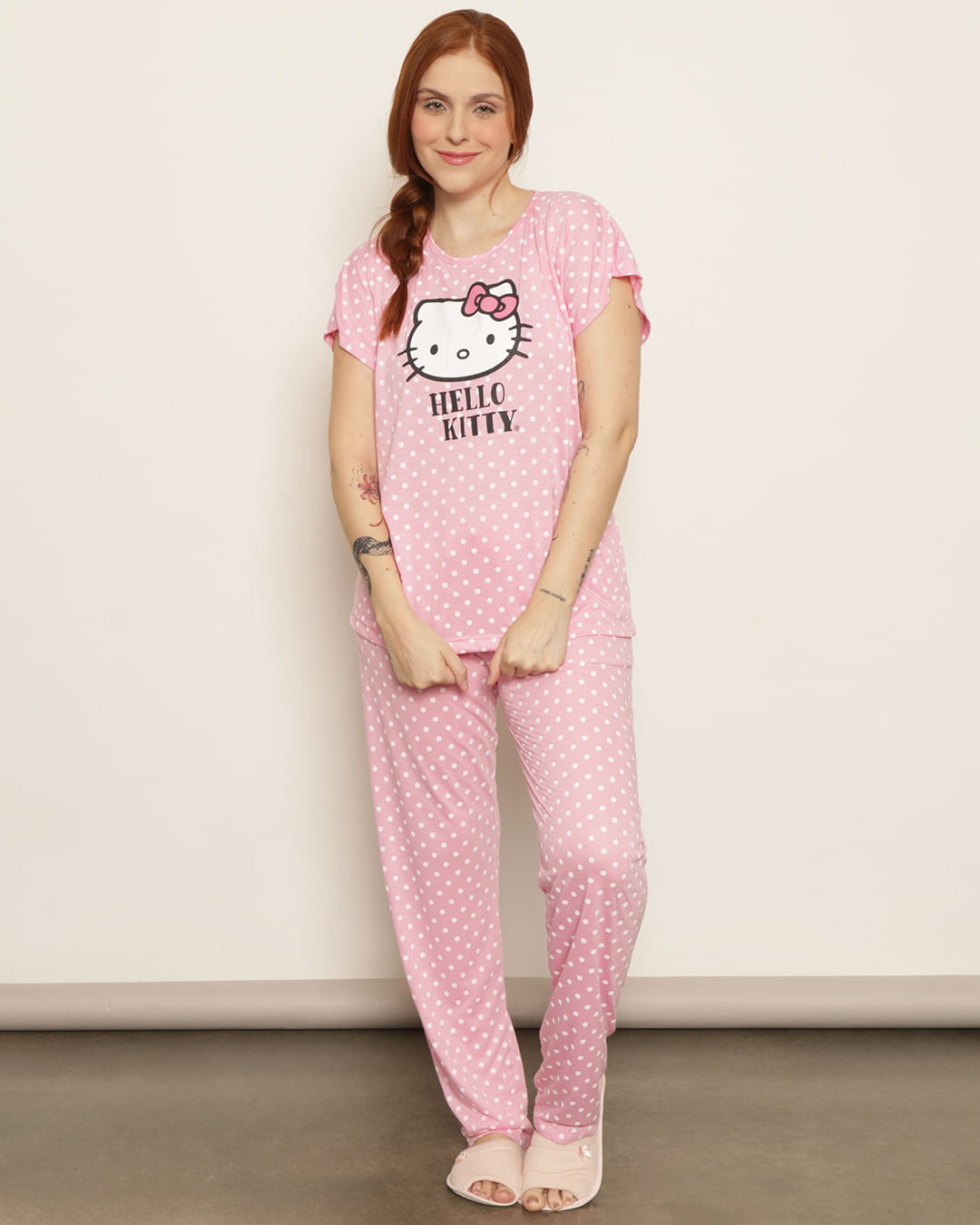 Pijama Feminino Longo Hello Kitty Rosa - Conforto e Estilo
