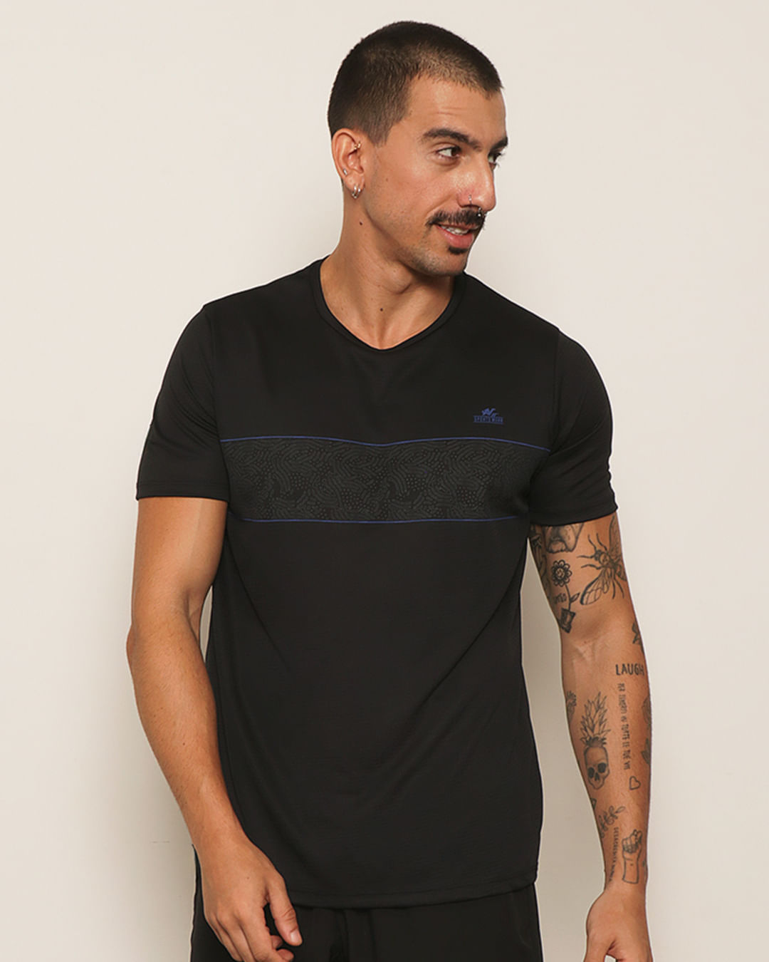 Camiseta Masculina Esportiva Gangster Dry Fit Texturizada Com Recortes ...