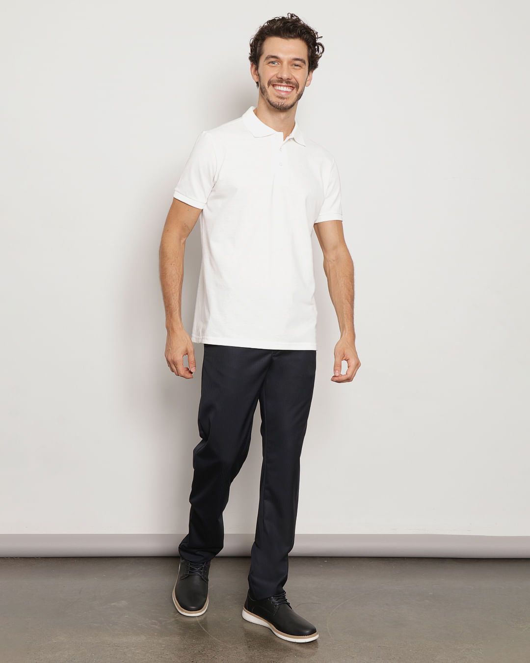 Calça Masculina Social Slim Com Bolsos Marinho