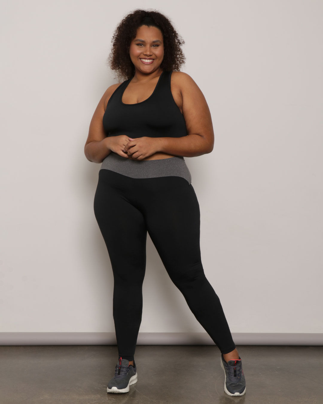 Calça Plus Size Feminina Legging Fitness Biocolor Preta