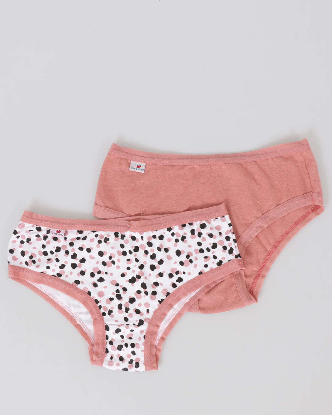 Kit 2 Calcinhas Feminina Caleçon Estampada Cor Sortida