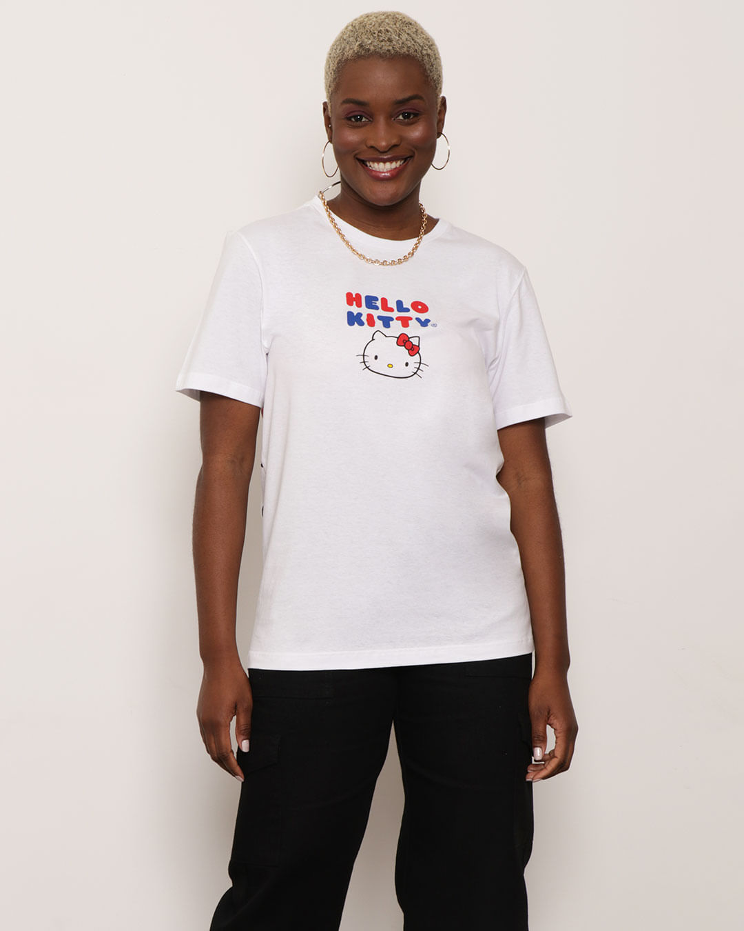 Camiseta Feminina Hello Kitty Branca - Compre na Torra