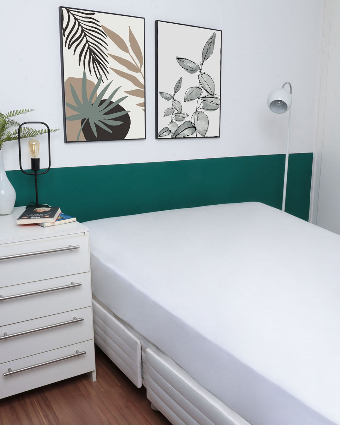 Lençol Com Elástico Casal Premier Andreza Branco | Lojas Torra