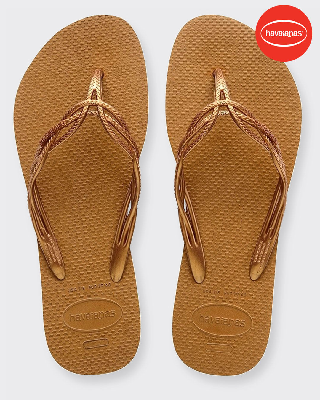 Chinelo Havaianas Feminino Flash Sweet Dourado | Lojas Torra