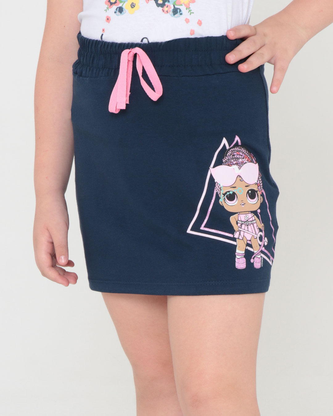 Saia Infantil Elástico Estampa Boneca LOL Azul Marinho | Lojas Torra ...