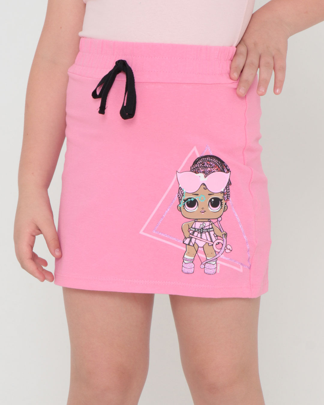 Saia Infantil Elástico Estampa Boneca LOL Rosa| Lojas Torra