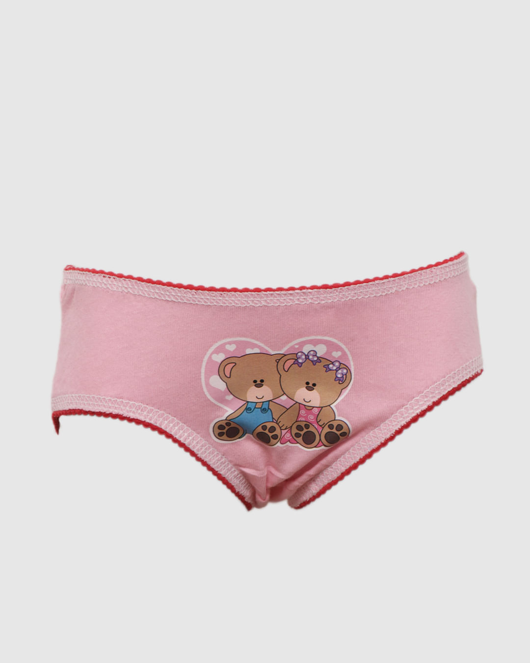 Kit 3 Calcinhas Infantil Tamanho 4 Básica Estampa e Cores Sortidas