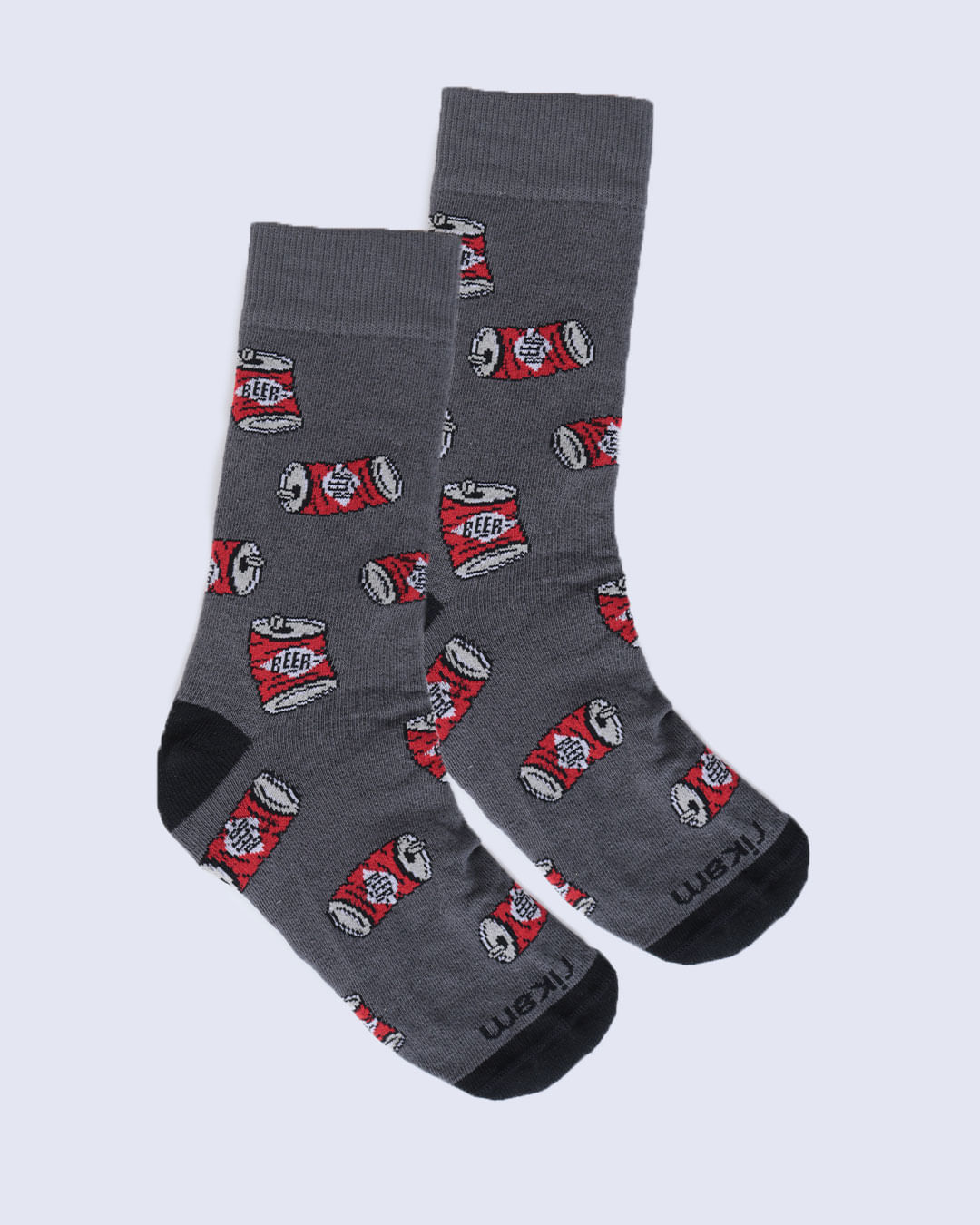 Meia Masculina Estampa Beer Cinza Escuro | Lojas Torra