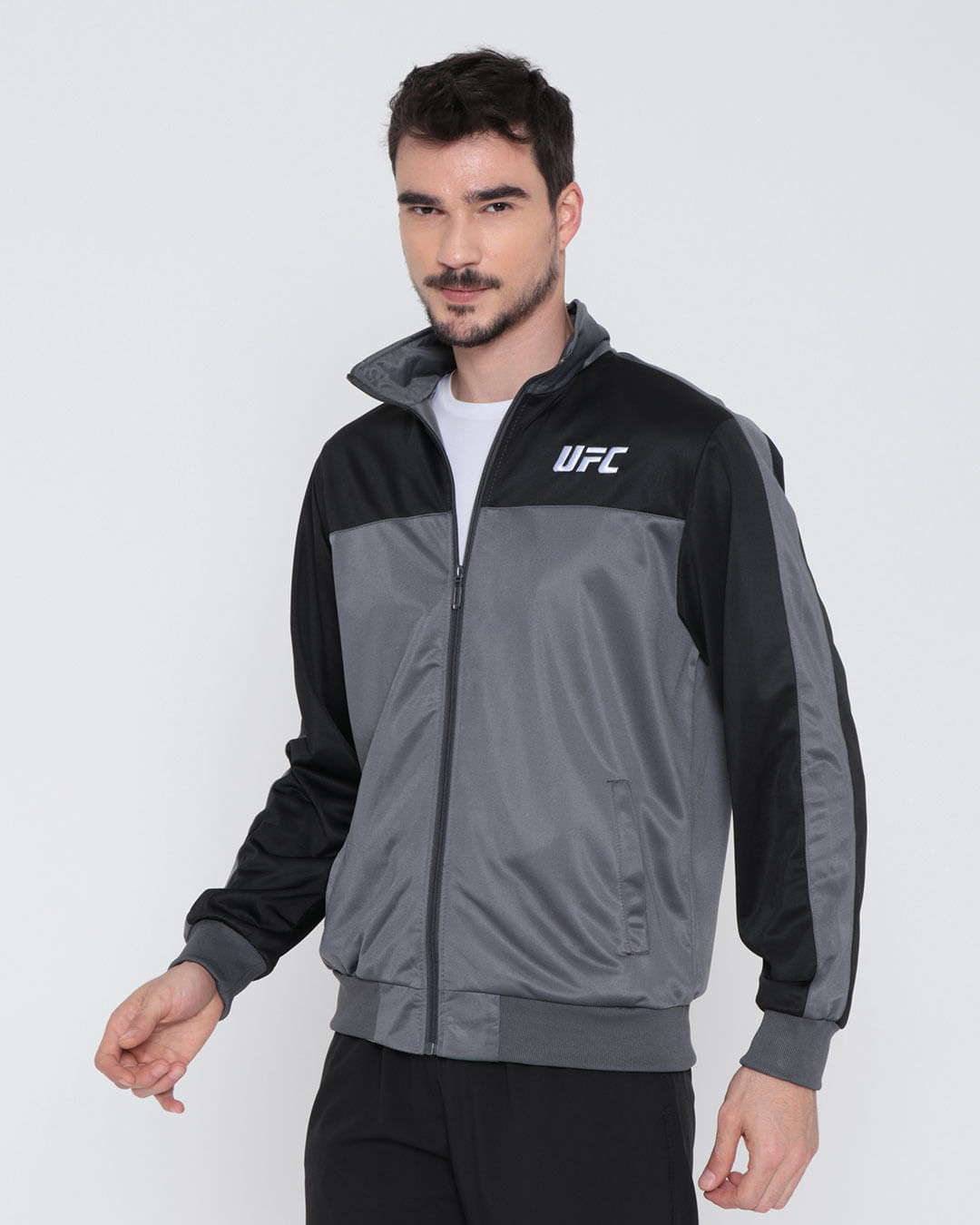 Jaqueta Masculina Esportiva UFC Cinza Escuro | Lojas Torra - Lojas Torra