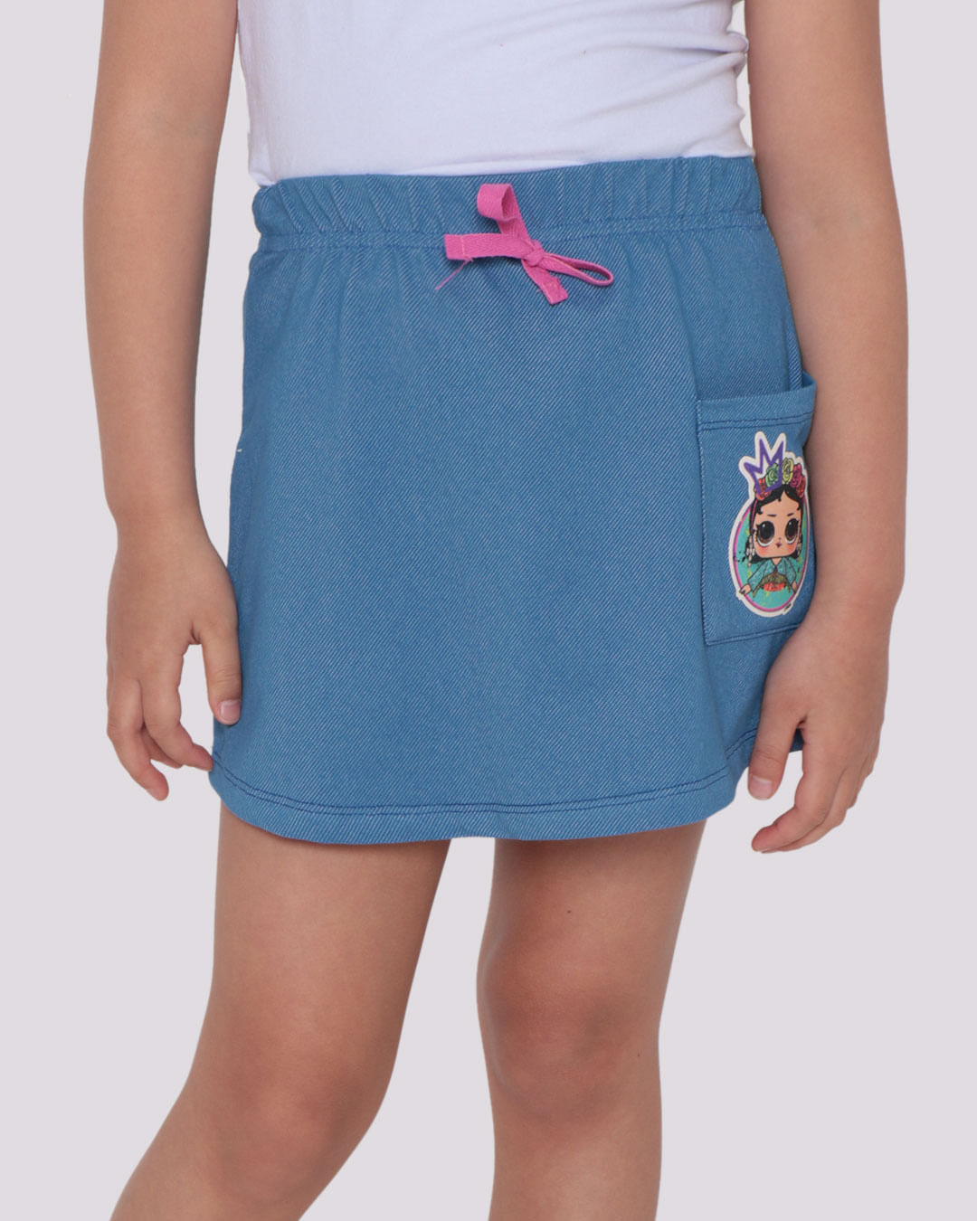 Saia Infantil Bolso Glitter Lol Azul Médio | Lojas Torra - Lojas Torra