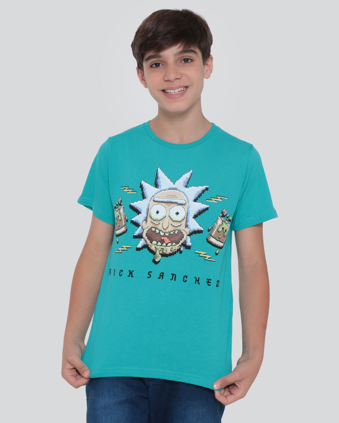 Camiseta Juvenil Estampa Rick And Morty Azul | Lojas Torra - Lojas Torra