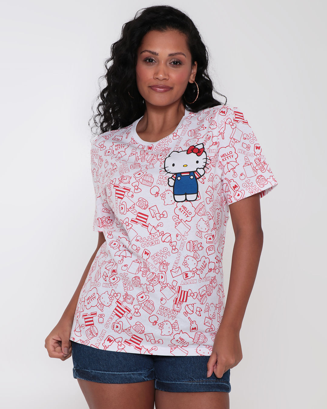 Camiseta Feminina Estampa Hello Kitty Branca | Lojas Torra - Lojas Torra