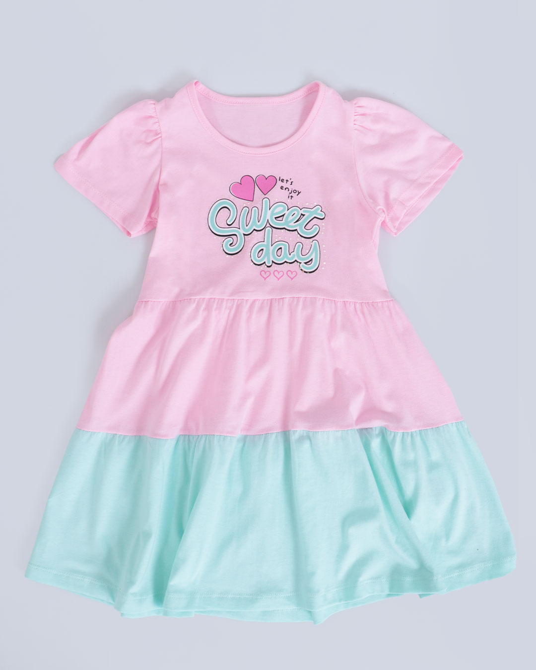 Vestido Bebê Estampa Sweet Days Rosa | Lojas Torra - Lojas Torra
