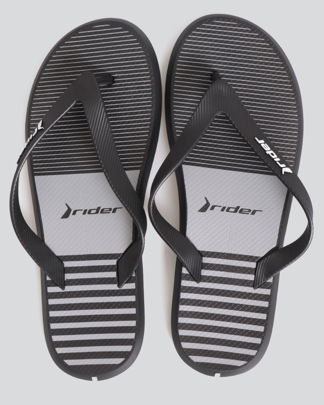 Chinelo Rider Masculino Listrado Preto - Lojas Torra