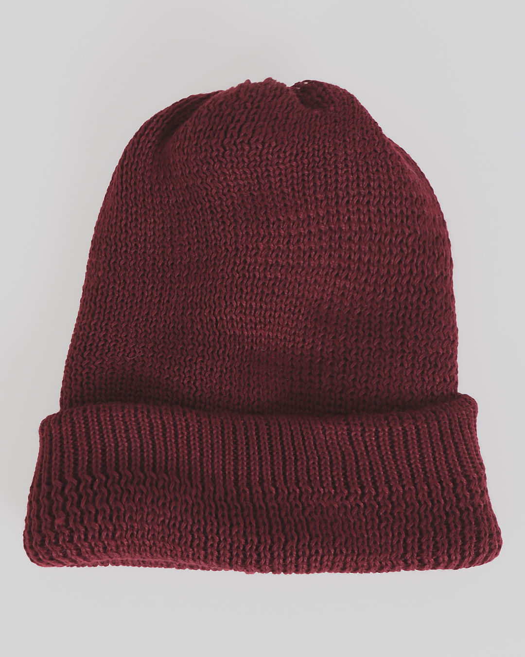 Gorro Básico Feminino De Tricô Vinho